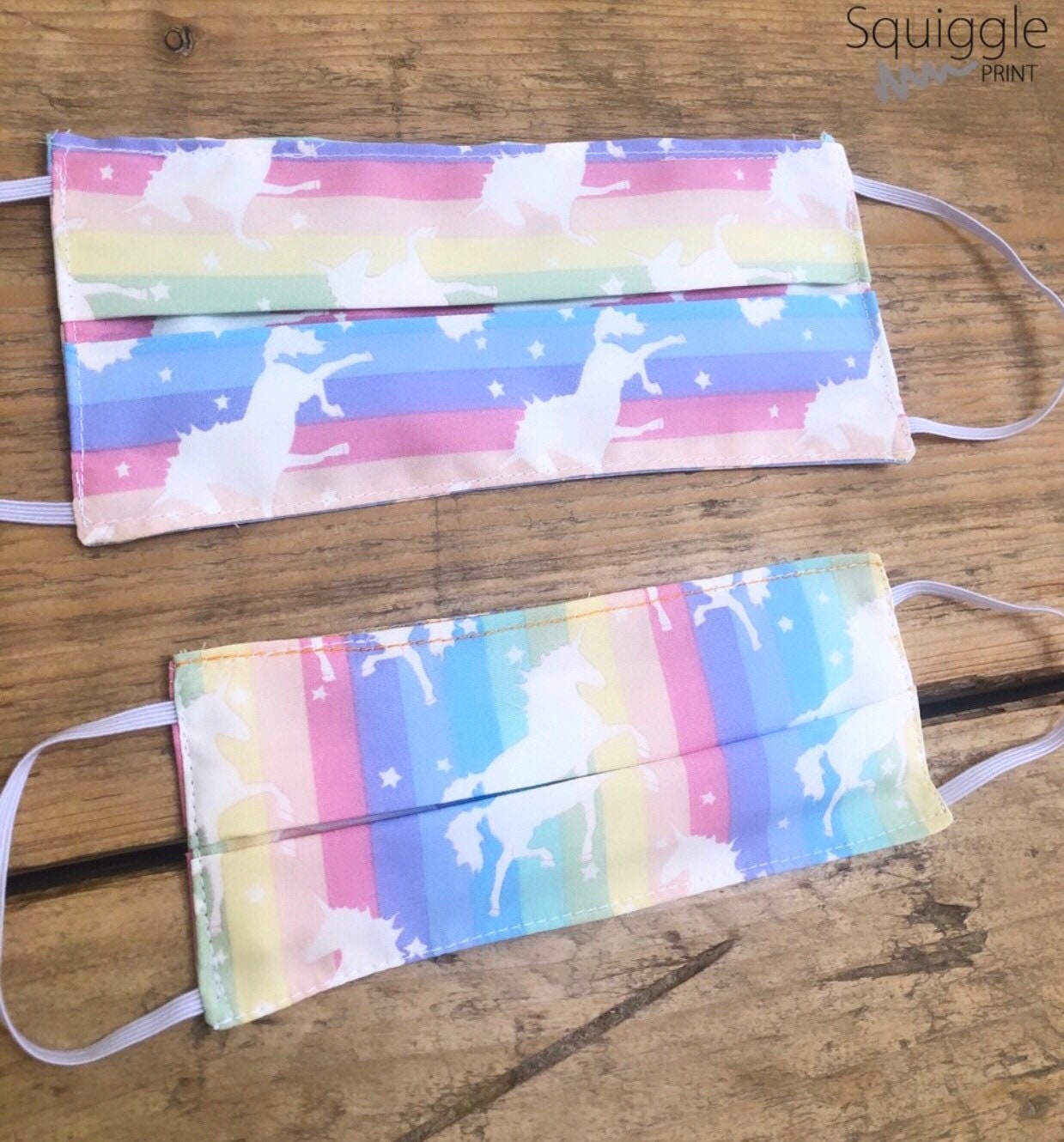 Rainbow Unicorn Face Mask Adult And Child Cotton Reusable Washable ...