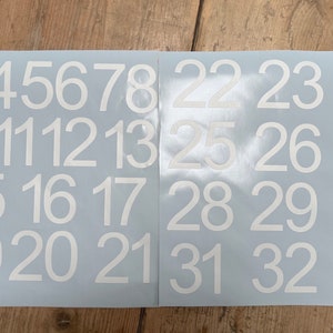 Locker Number Stickers Decals - 2 Inches - Seating Chart Numbers - Etsy UK