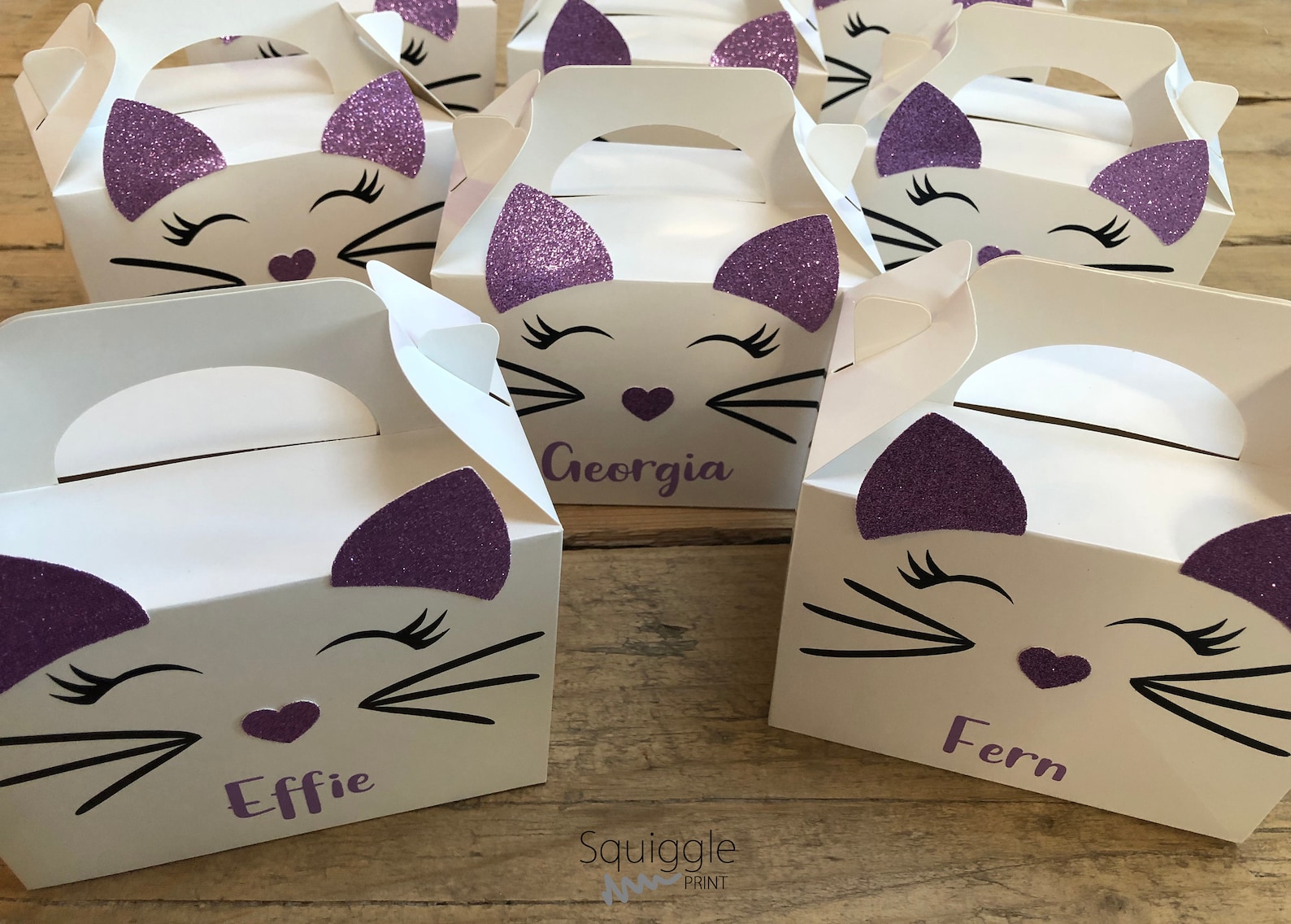Cat Kitty Party Boxes Party Food Bag Box Favours | Etsy