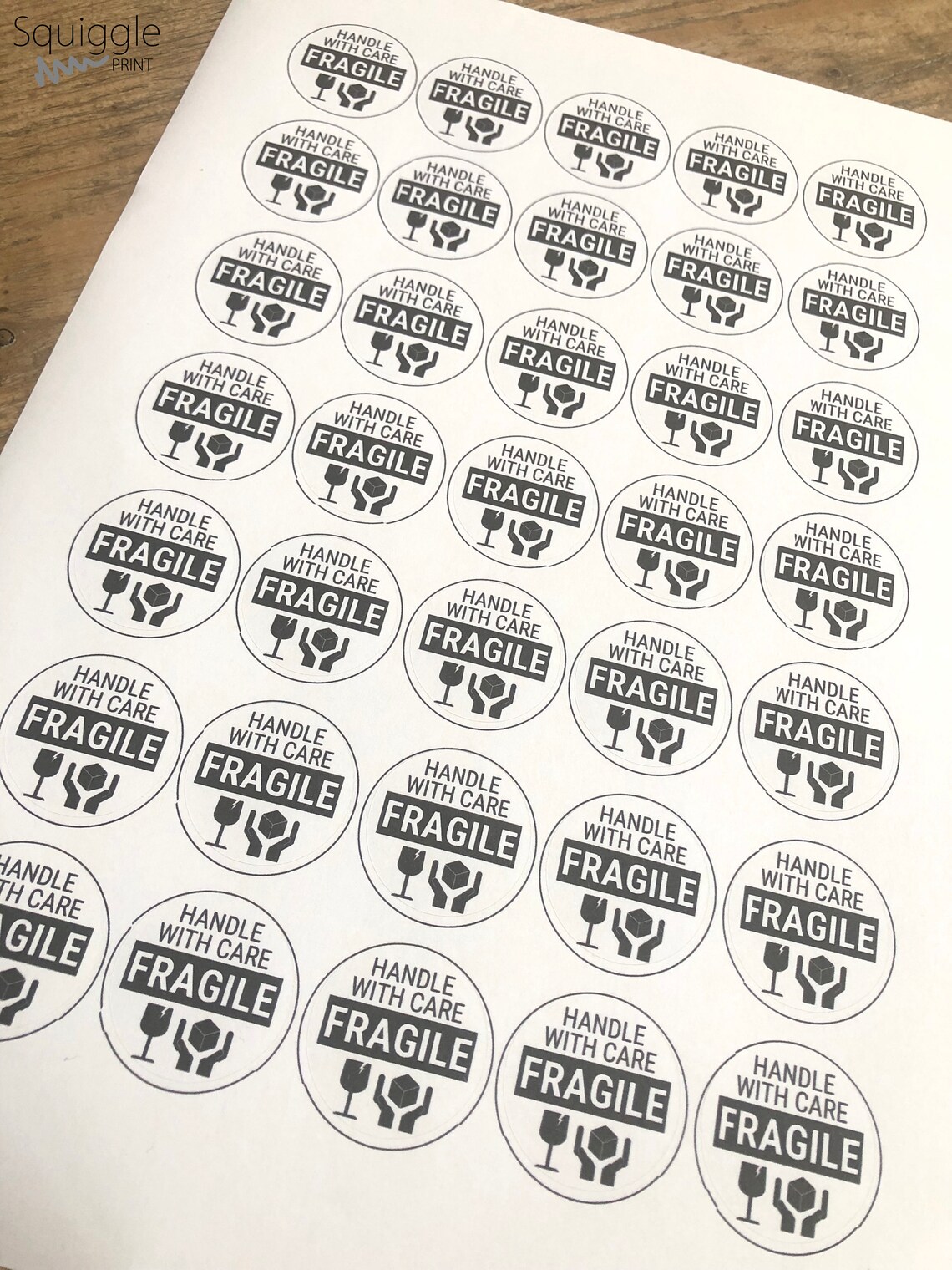 Fragile Handle With Care Parcel Letter Stickers Recyclable - Etsy UK