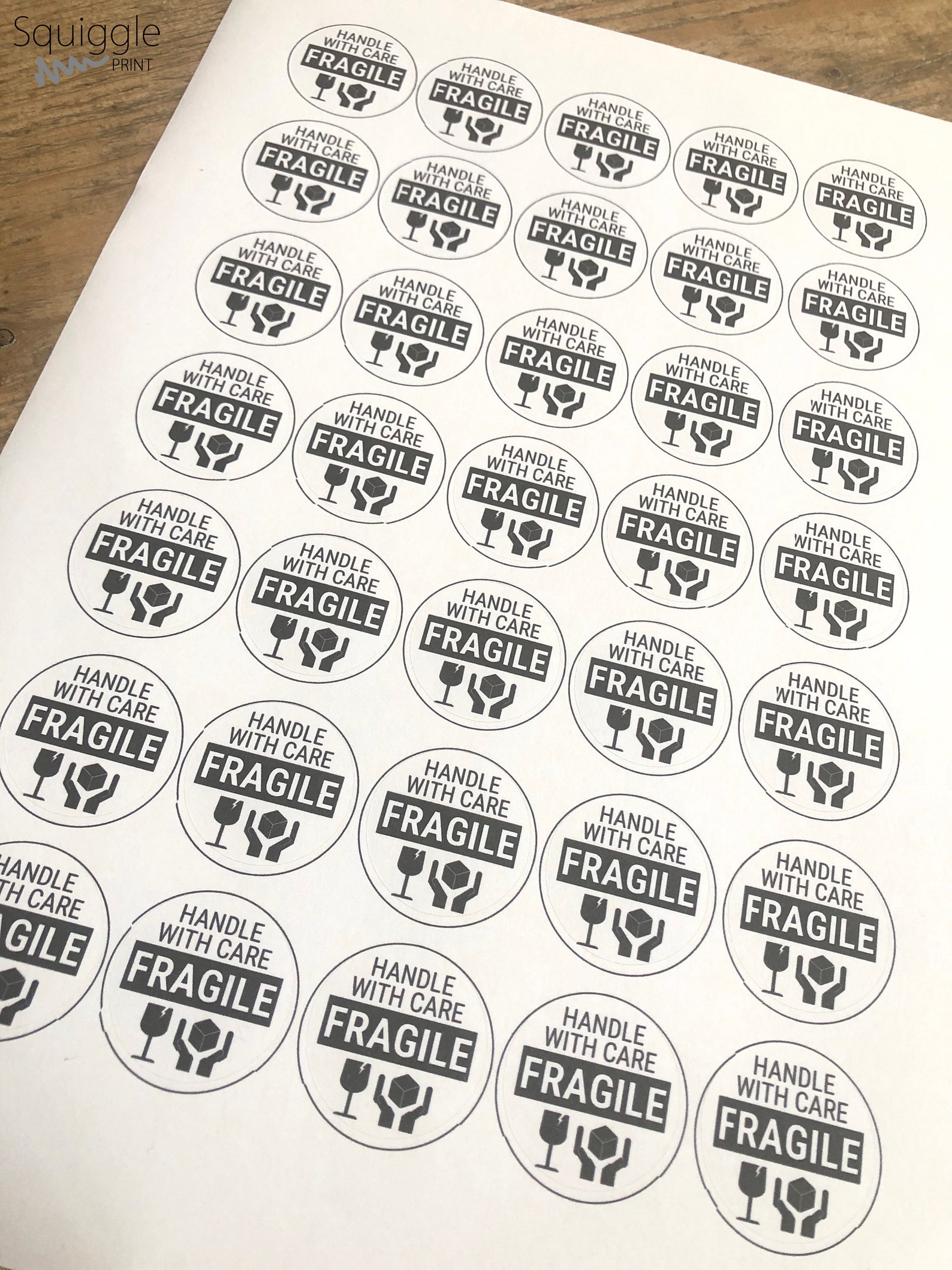 Fragile Handle With Care Parcel Letter Stickers Recyclable - Etsy UK