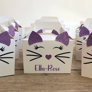 Cat Kitty Party Boxes Party Food Bag Box Favours | Etsy