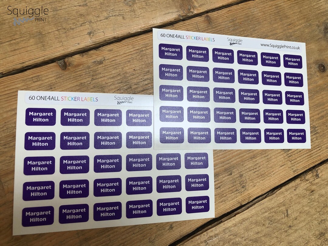 ONE4ALL Personalised Care Home & Hospital Name Sticker Labels for ...