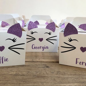 Cat Kitty Party Boxes Party Food Bag Box Favours | Etsy