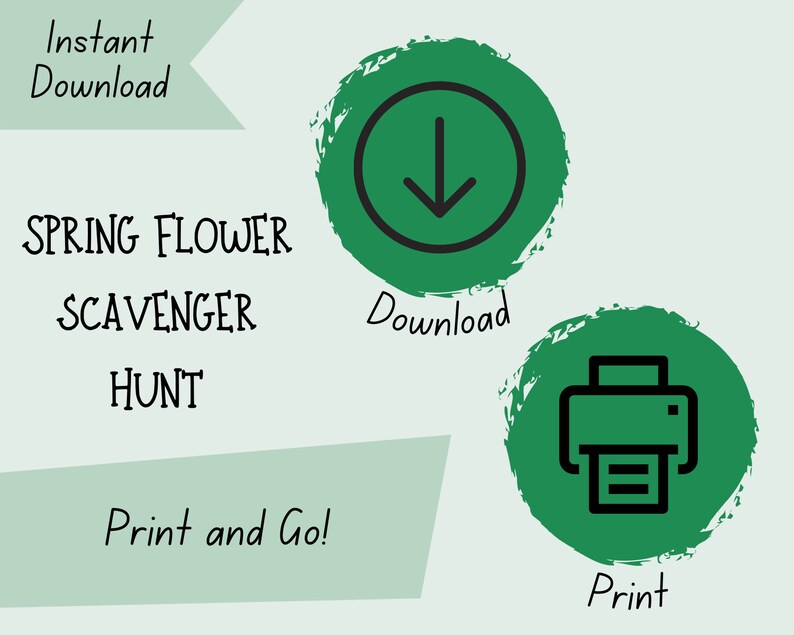 Spring Flower Scavenger Hunt, Printable, Children’s Treasure Hunt, Kids ...