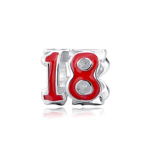 18 Years of Love Charm Sterling Silver - Sterling Silver 18th Birthday ...