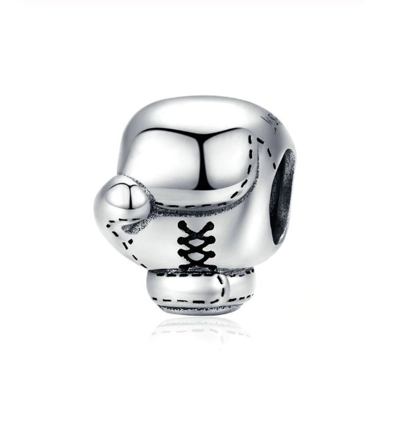 Boxing Glove Charm Sterling Silver - Boxing Charm - Boxer Charm ...