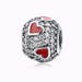 Red Hearts Charm Sterling Silver - Love Charm - Love Gift Charm ...