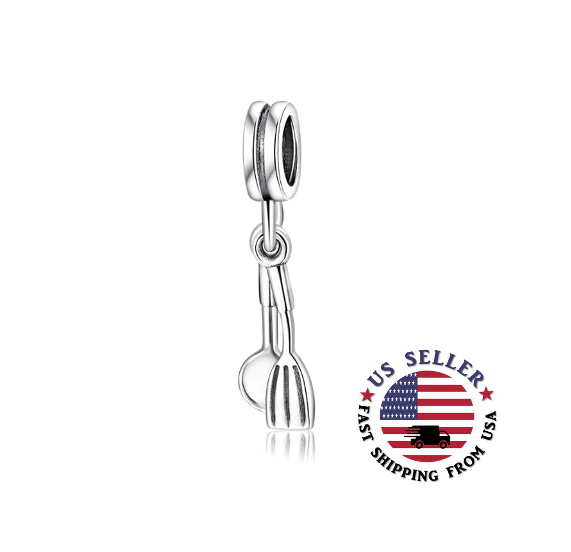 Chef Charm Sterling Silver - Cook Charm - Cooking Utensils Charm - Chef ...