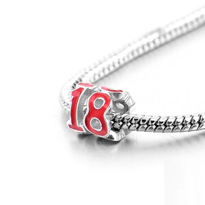 18 Years of Love Charm Sterling Silver - Sterling Silver 18th Birthday ...