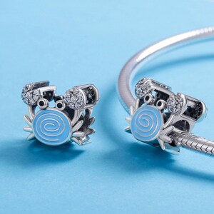 Crab Charm Sterling Silver - Rhinestone Crab Charm - Ocean Charms ...