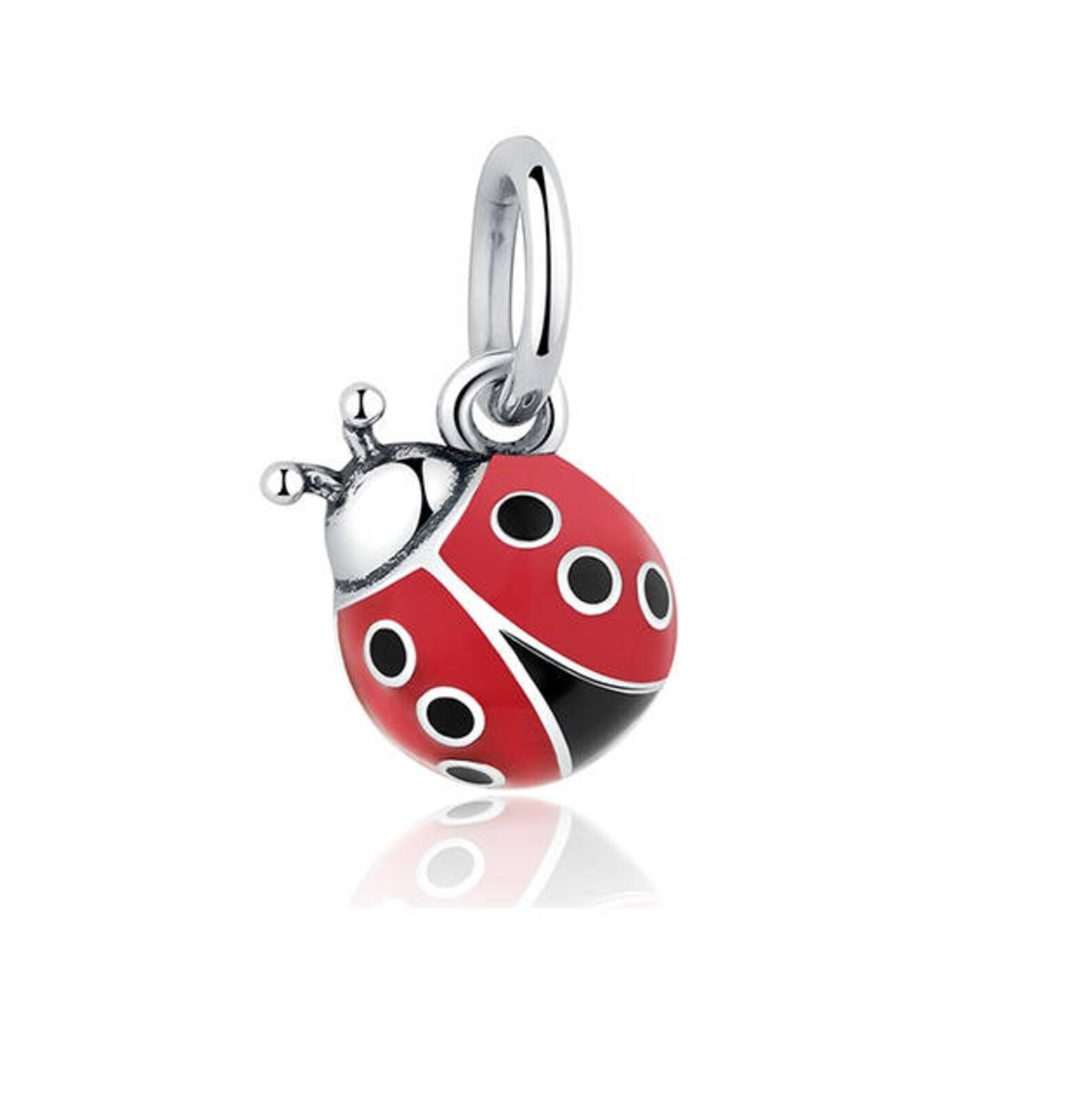 Silver Ladybug Charm Sterling Silver Ladybug Charm Lady - Etsy