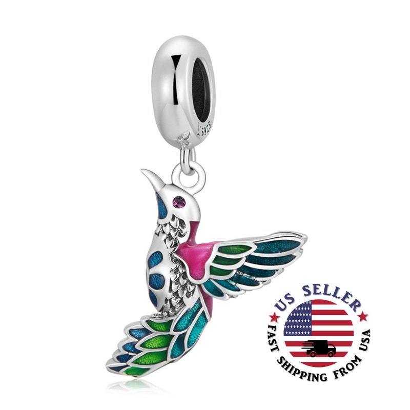 Hummingbird Charms - Etsy
