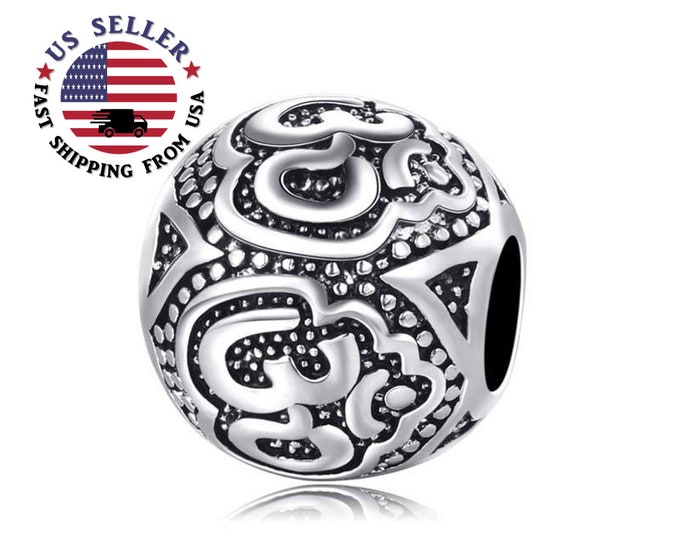 OM Charm Ohm Charm Ohm Symbol Charm Yoga Charm Beautiful Silver Plated Om Charm Fits All Charm ...