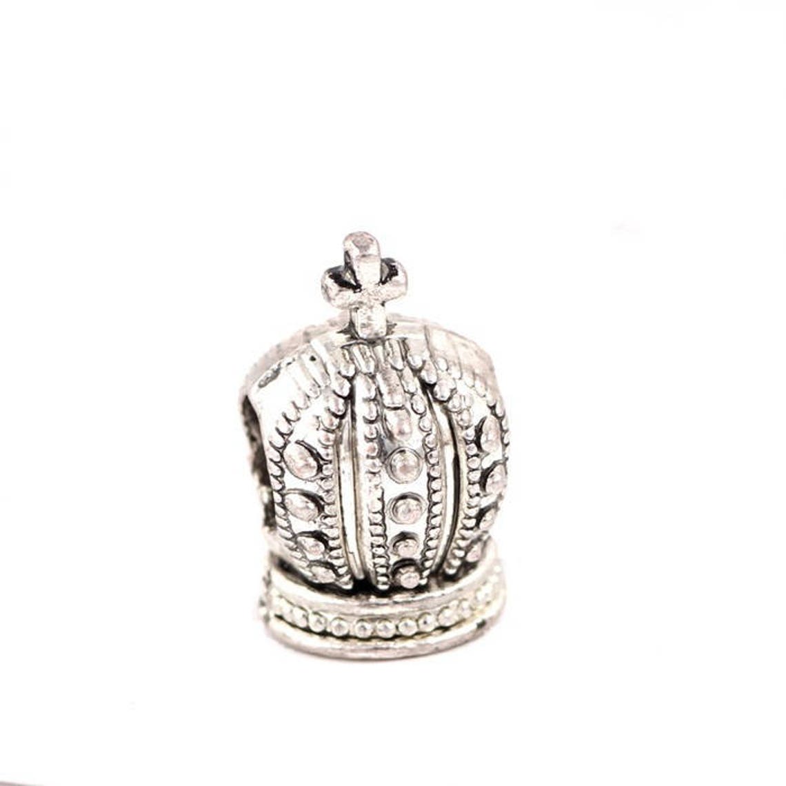 Silver Crown Charm Royal Crown Charm Queen Charm Crown - Etsy