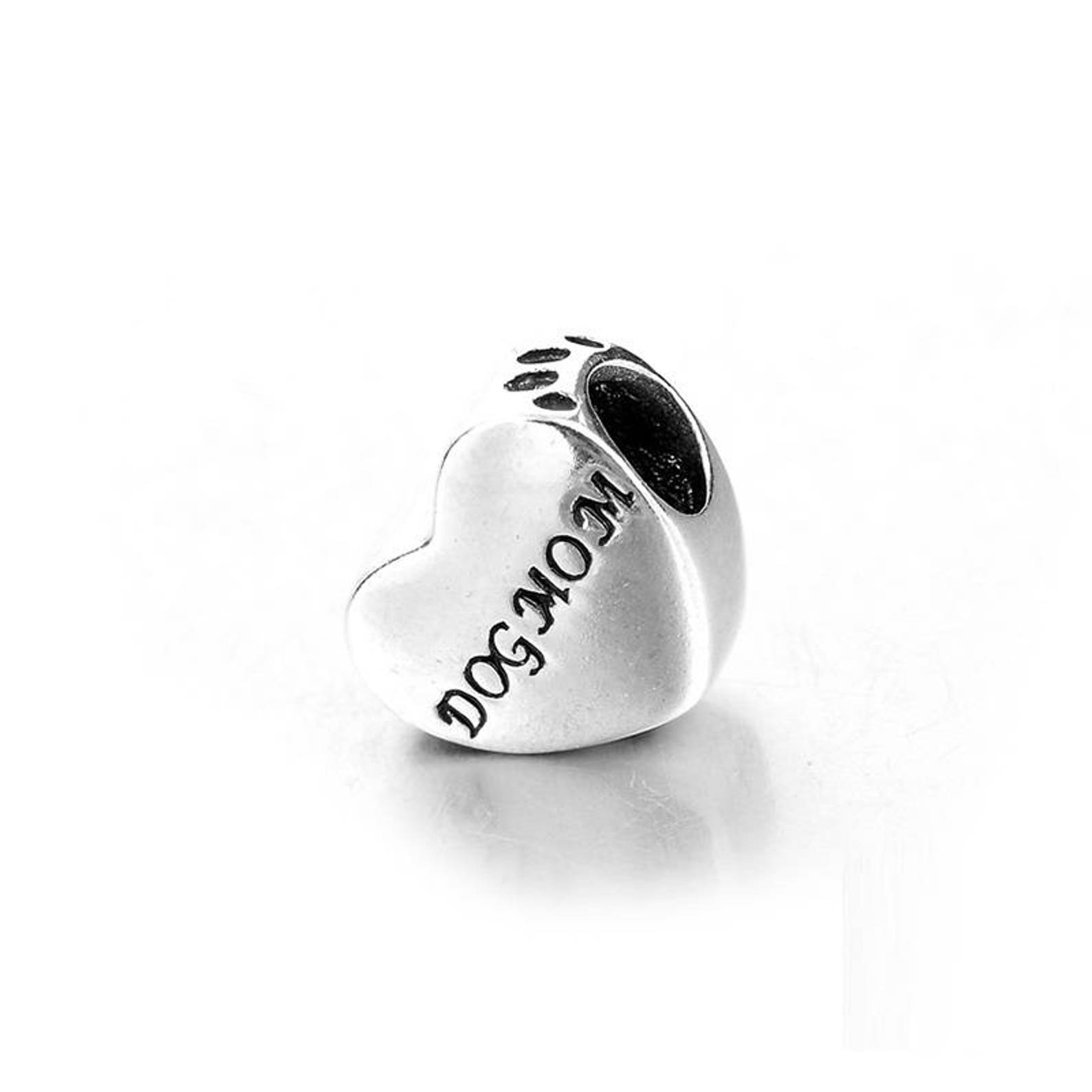 Silver Dog Mom Charm Sterling Silver Dog Mom Charm Love | Etsy