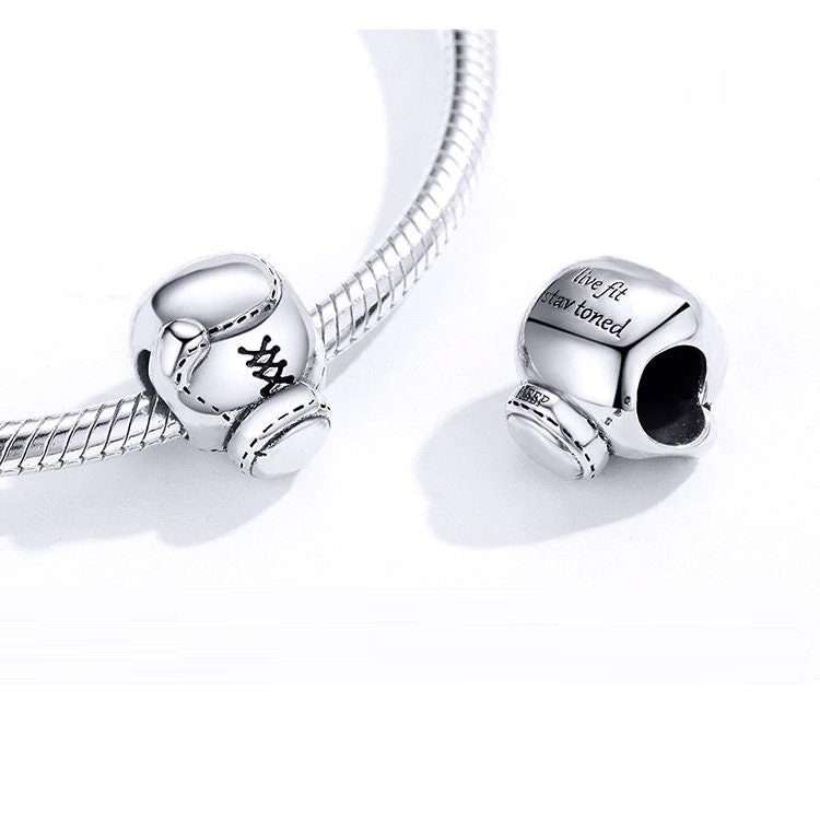 Boxing Glove Charm Sterling Silver Boxing Charm Boxer | Etsy