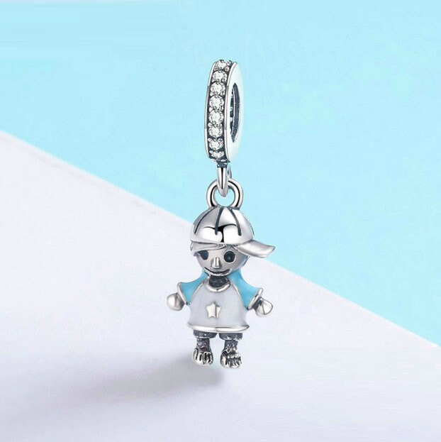 Little Boy Charm Sterling Silver - Boy Charm - Son Charm - Boy Charm ...