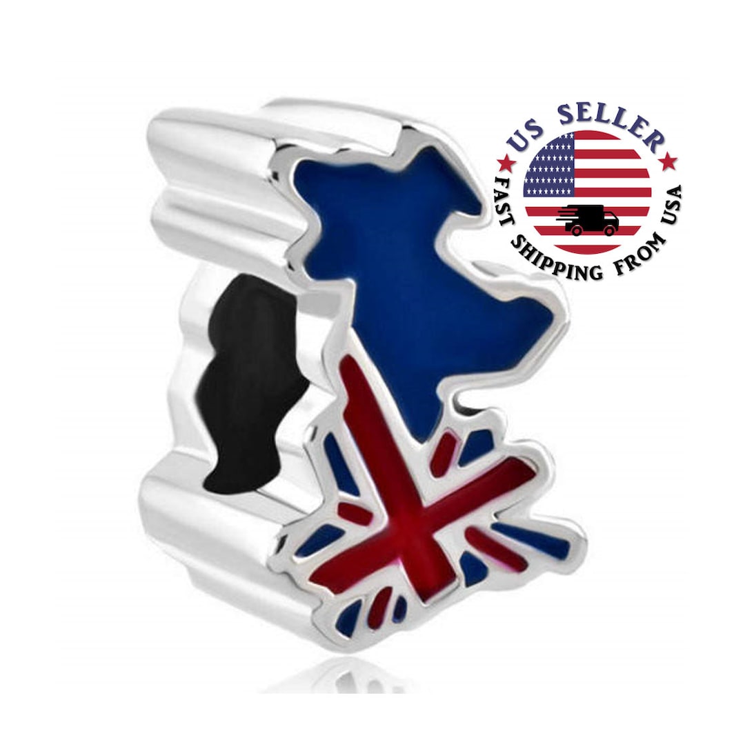 Australian Flag Charm - Australia Charm - Australia Jewelry - Australia ...