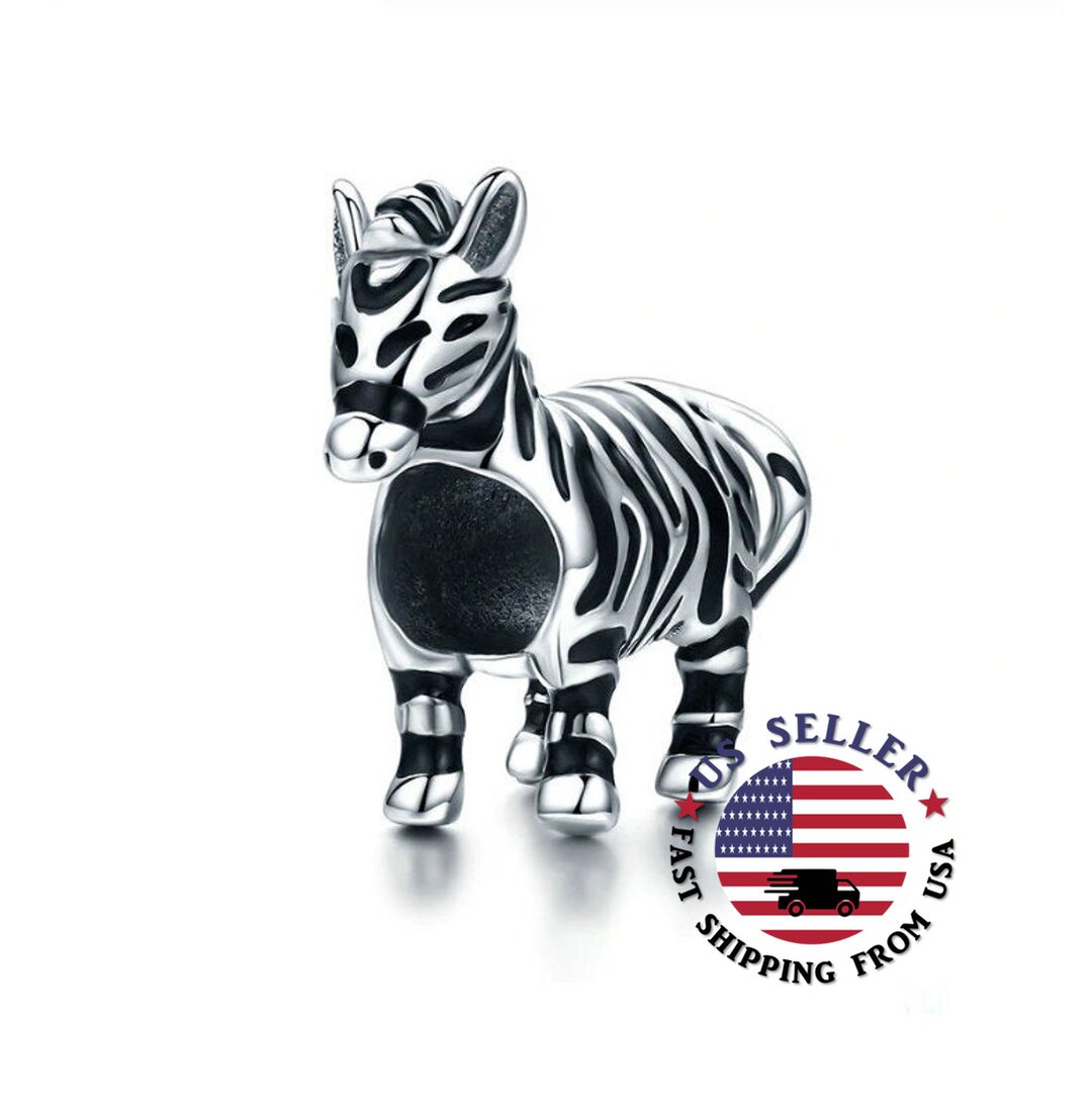 Zebra Charm - Sterling Silver Zebra Charm - Zebra Charms - Love Zebra ...