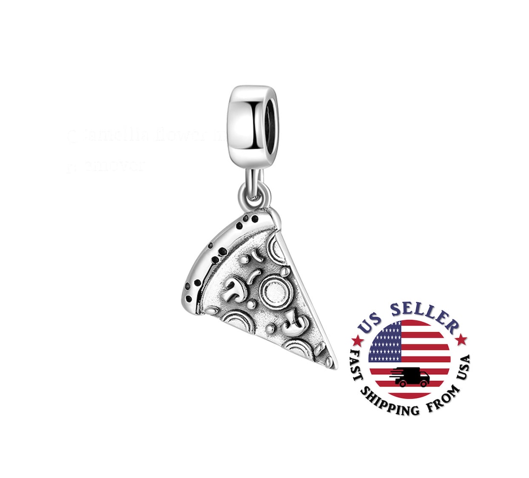 Pizza Charm Sterling Silver - Love Pizza Charm - Pizza Slice Charm ...