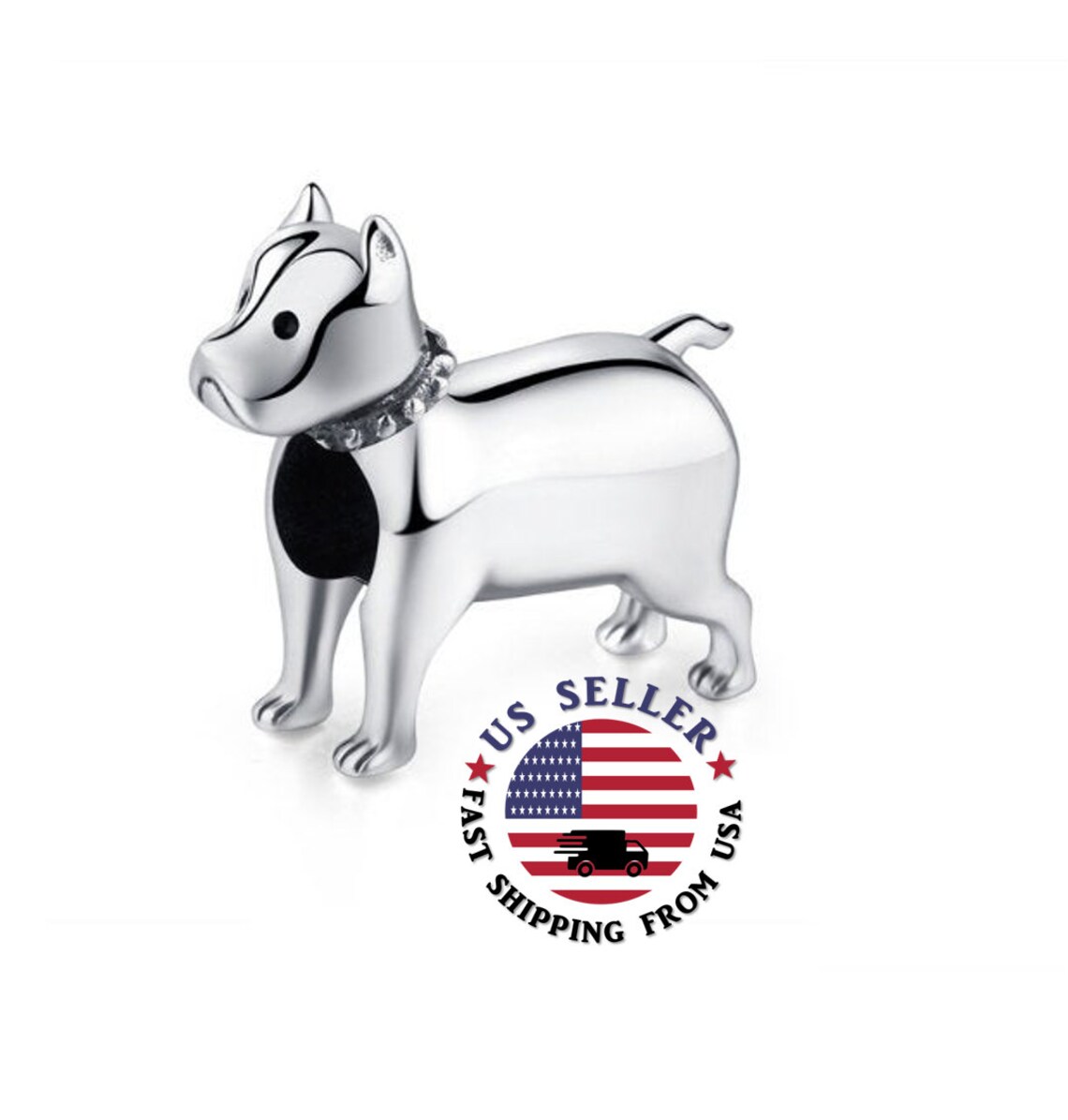 Boxer Dog Charm Sterling Silver Boxer Charm Silver Boxer - Etsy