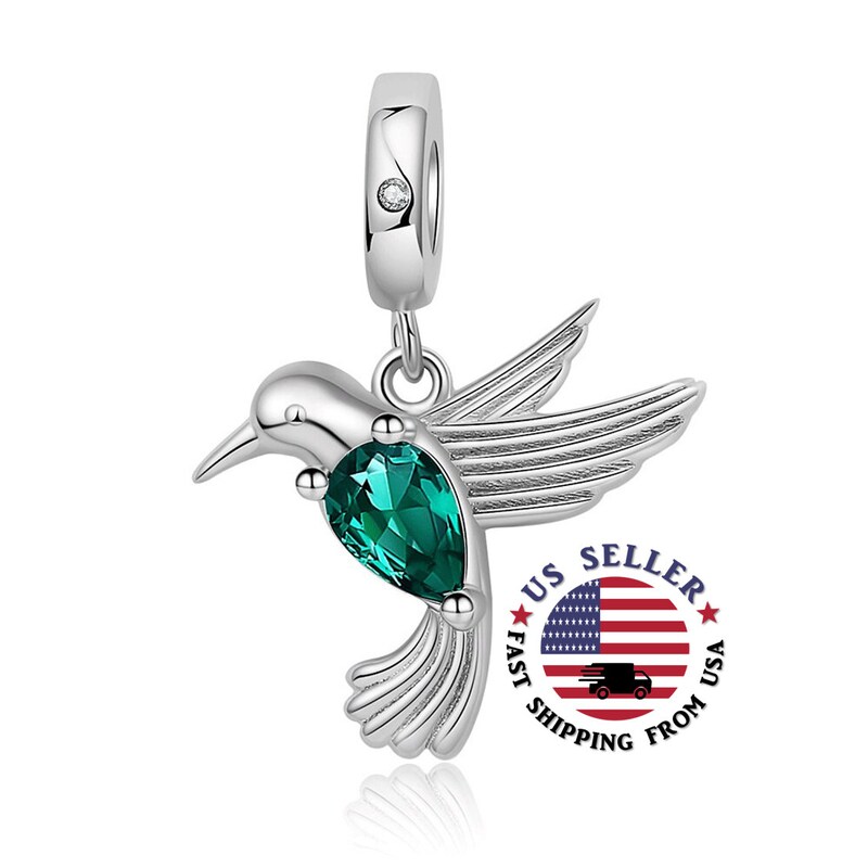 Hummingbird Charm - Etsy