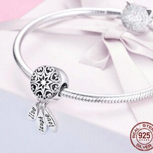 Live Laugh Love Dream Catcher Charm Sterling Silver - Silver Dream ...