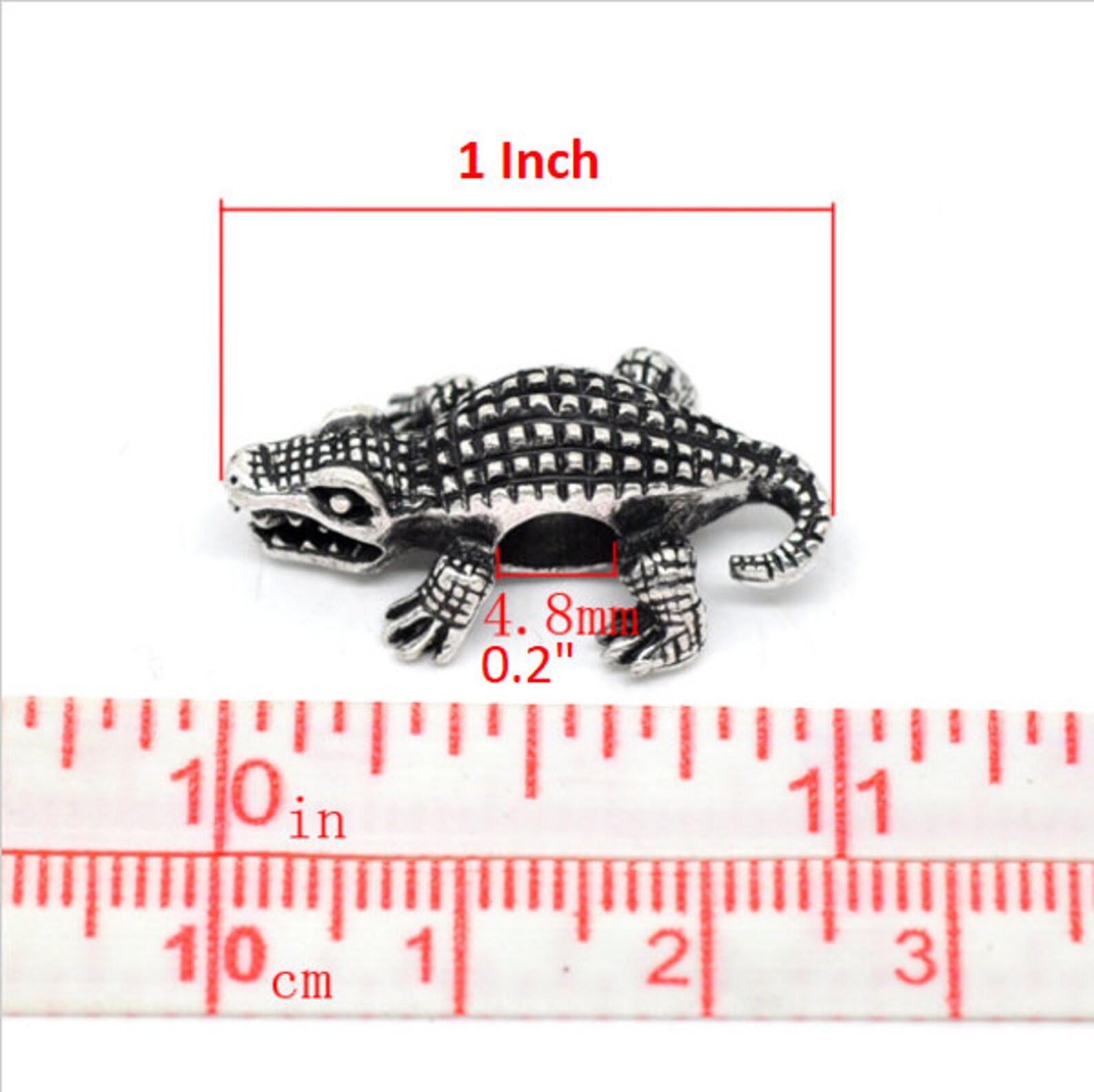 Silver Gator Charm Gator Charm Alligator Charm Crocodile - Etsy