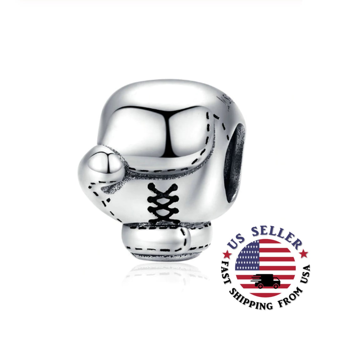 Boxing Glove Charm Sterling Silver - Boxing Charm - Boxer Charm ...