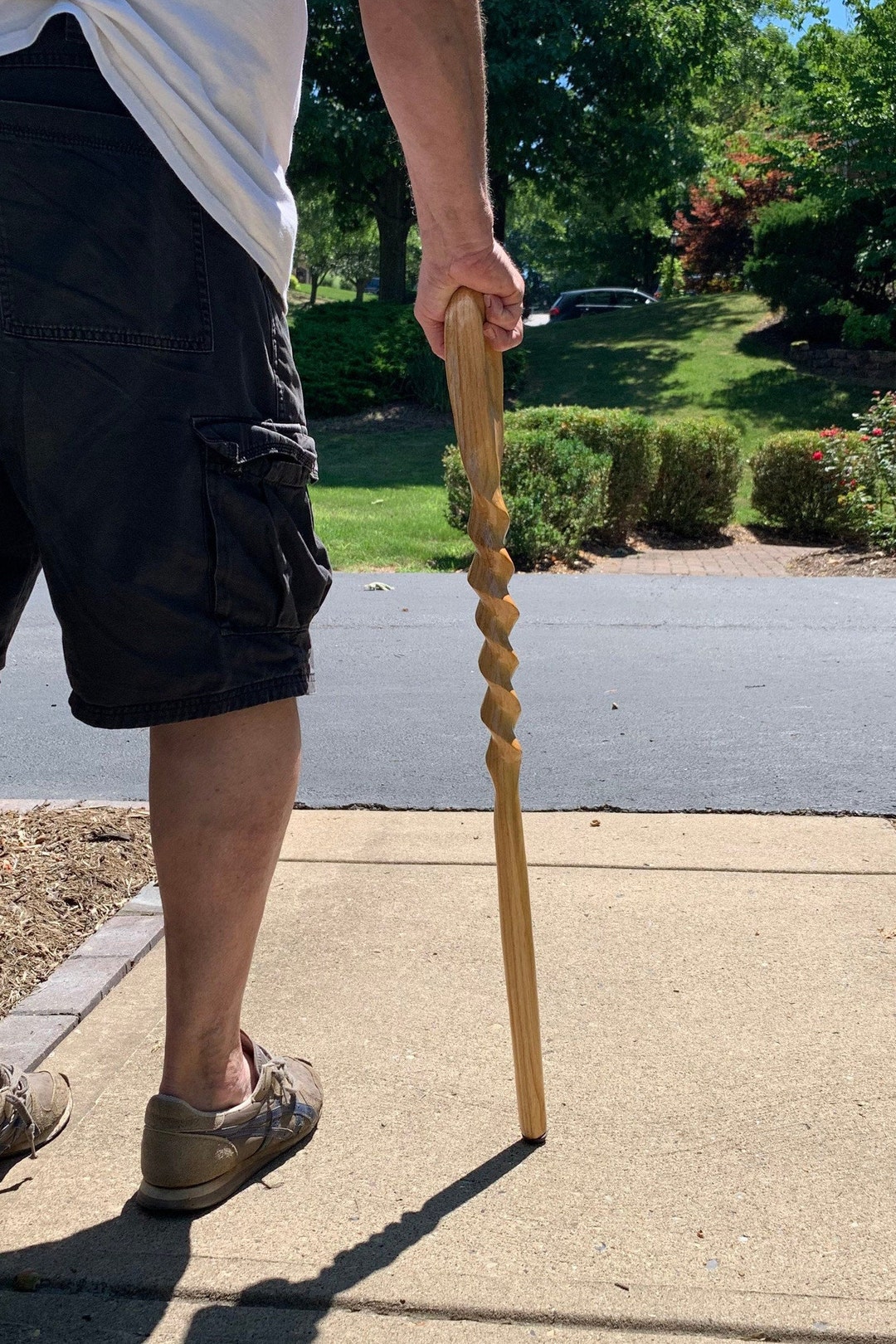 Handcrafted Wooden Walking Cane: Custom Carved Appalachian Timber - Etsy