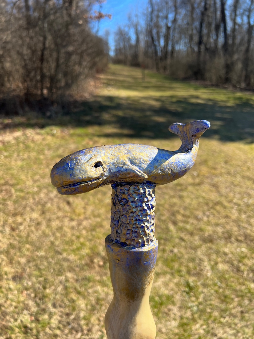 Whale Walking Stick | Made in the USA | Hand Carved Hiking Staff ...