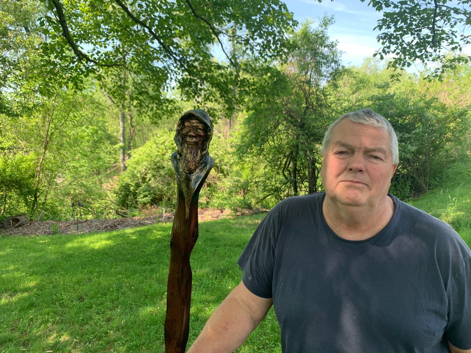 Druid Walking Stick | Made in the USA | Hand Carved Hiking Staff ...