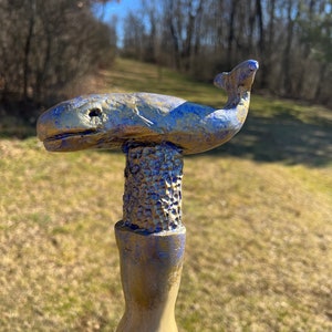 Whale Walking Stick | Made in the USA | Hand Carved Hiking Staff ...