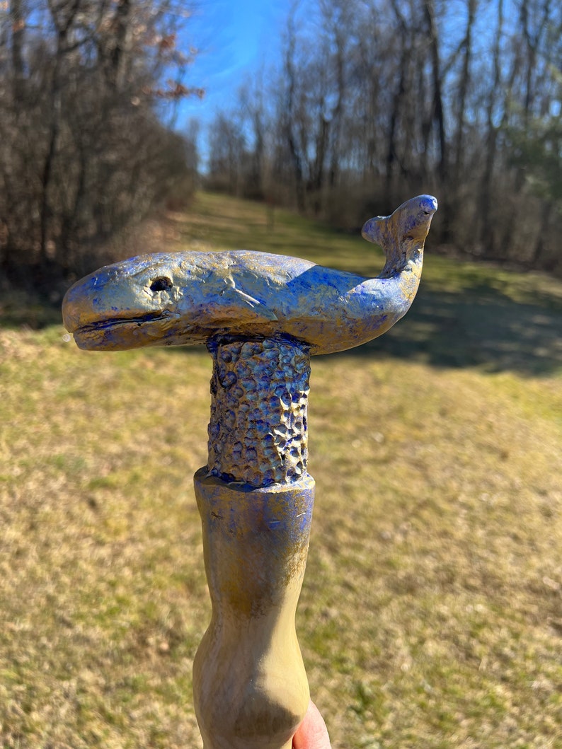 Whale Walking Stick | Made in the USA | Hand Carved Hiking Staff ...