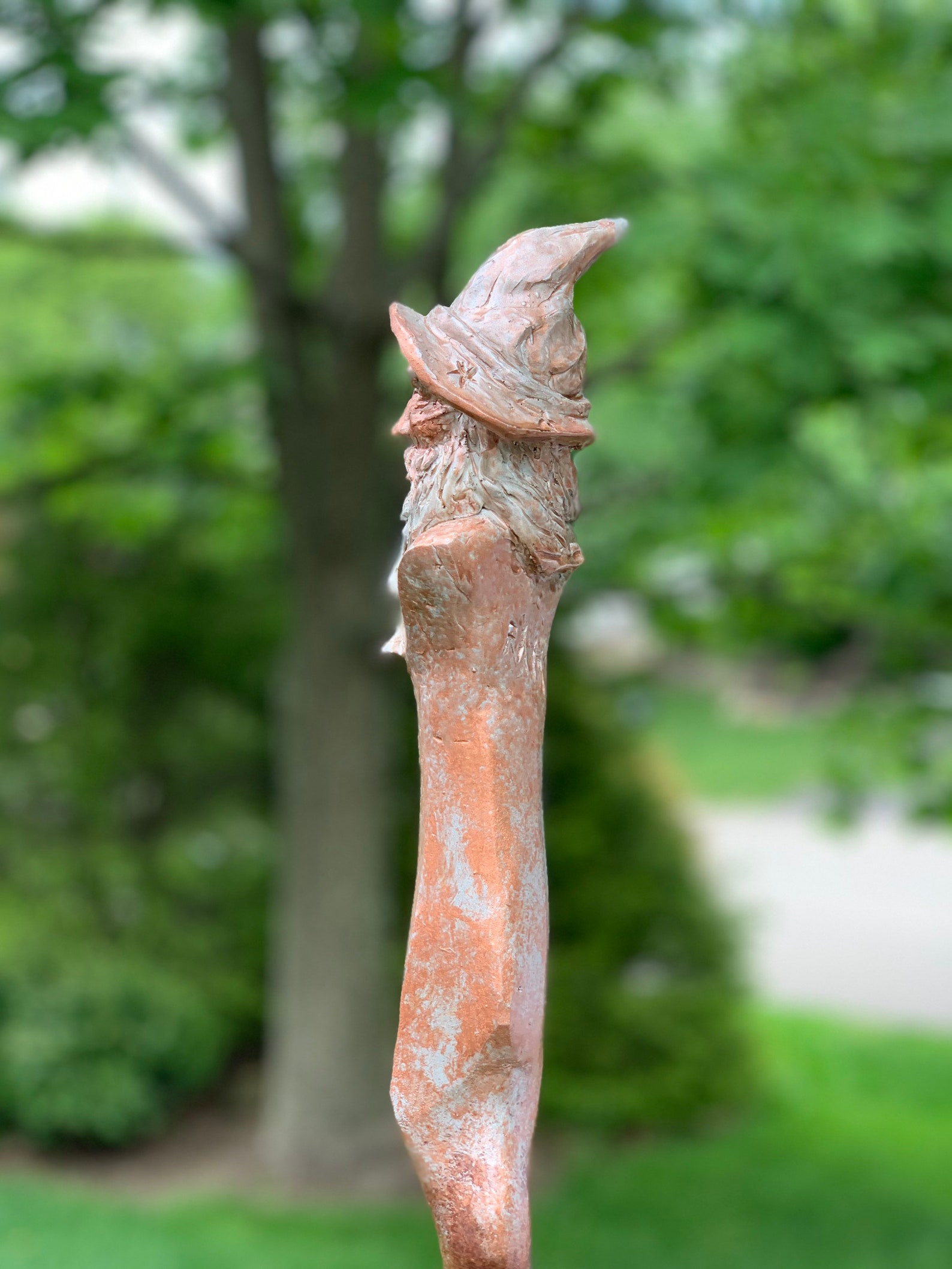 Hand Carved Wizard Walking Stick: USA Made Hiking Staff - Etsy