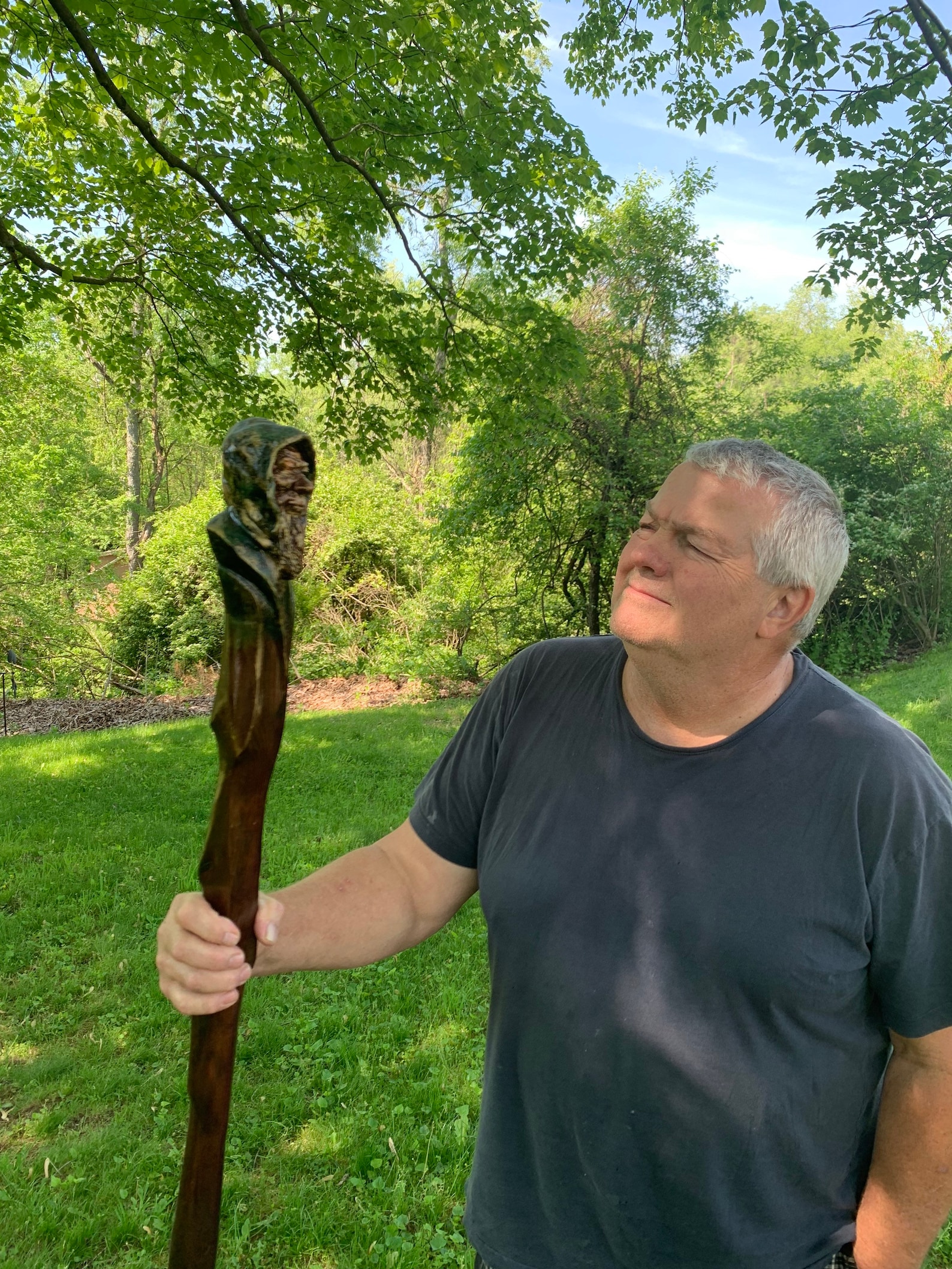 Druid Walking Stick | Made in the USA | Hand Carved Hiking Staff ...