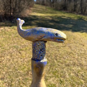 Whale Walking Stick | Made in the USA | Hand Carved Hiking Staff ...