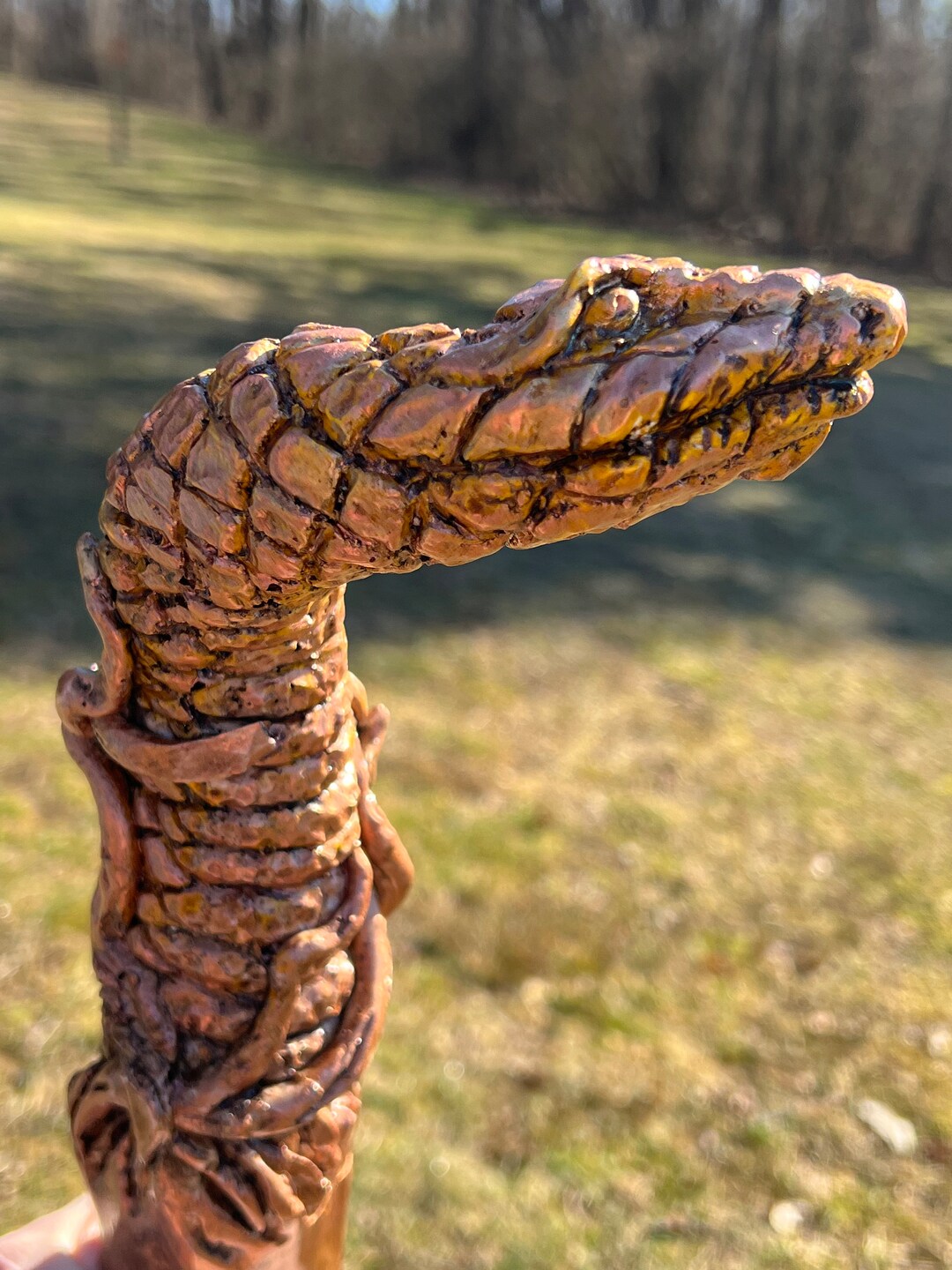 Snake Walking Stick | Made in the USA | Hand Carved Hiking Staff ...