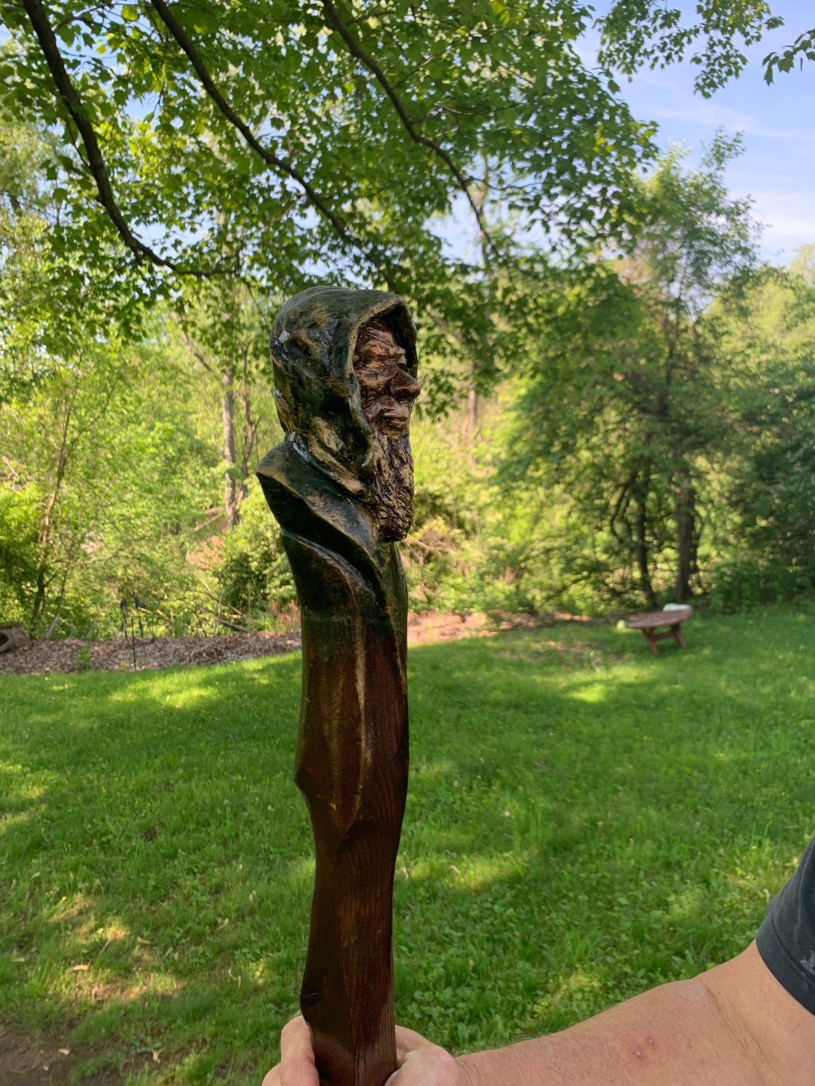 Druid Walking Stick Made in the USA Hand Carved Hiking - Etsy