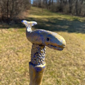 Whale Walking Stick | Made in the USA | Hand Carved Hiking Staff ...