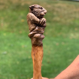 Gargoyle Walking Stick “the Protector” | Made in the USA | Hand Carved ...