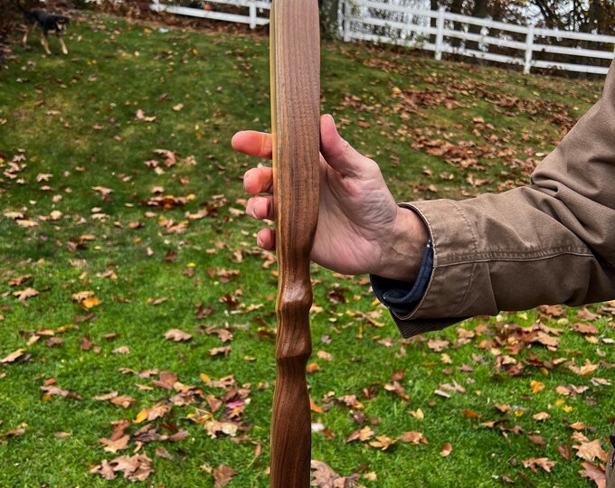 Black Walnut Walking Stick, 54”" Hand-carved, One-of-a-kind Walking ...