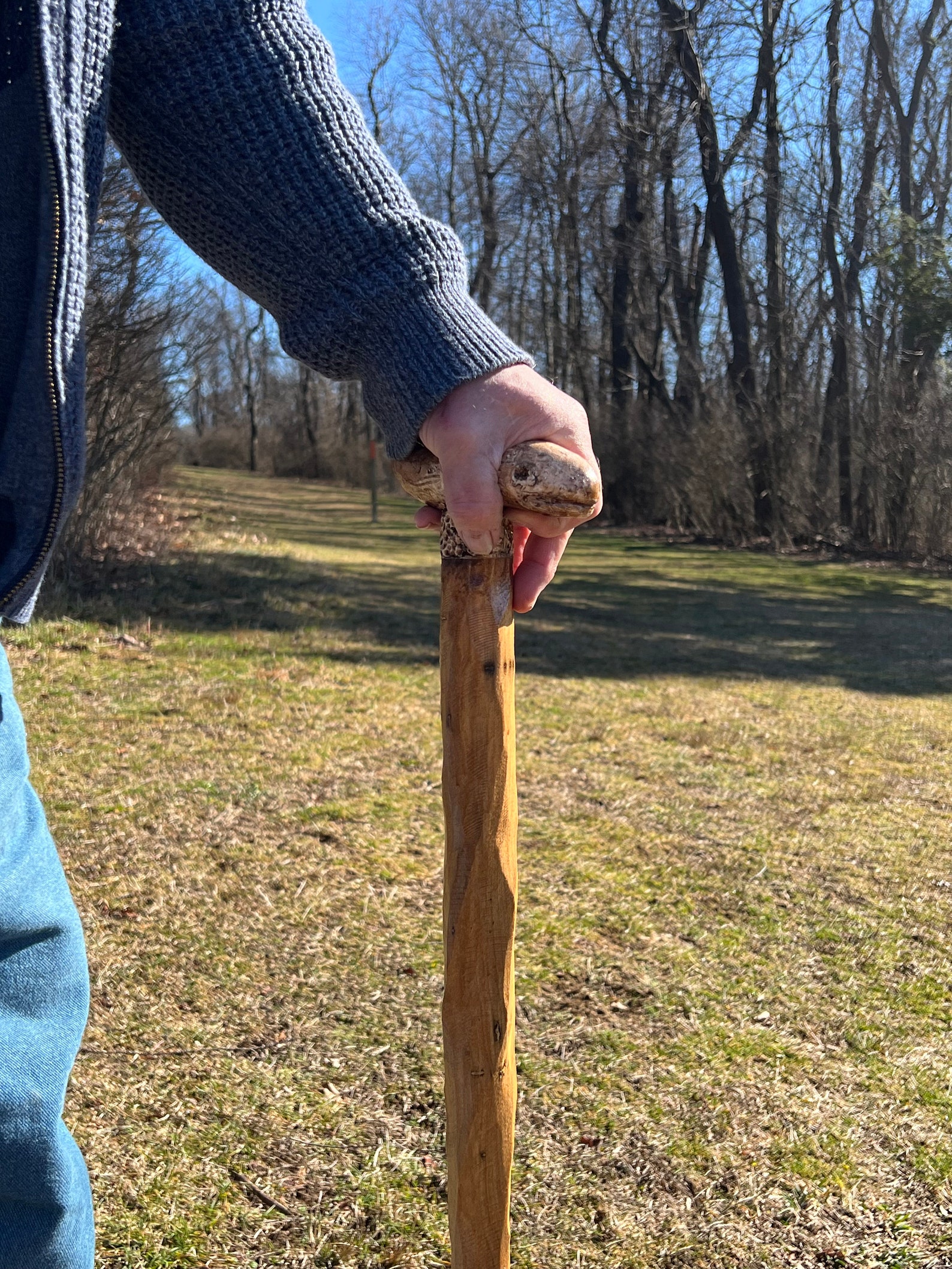 Whale Walking Stick | Made in the USA | Hand Carved Hiking Staff ...