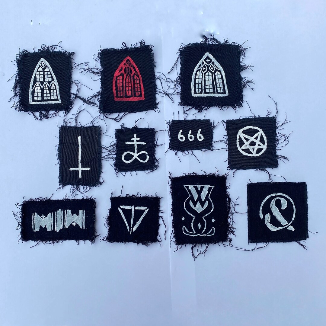 Hand Painted Gothic Patches, Band Patches - Iron on | Motionless in ...