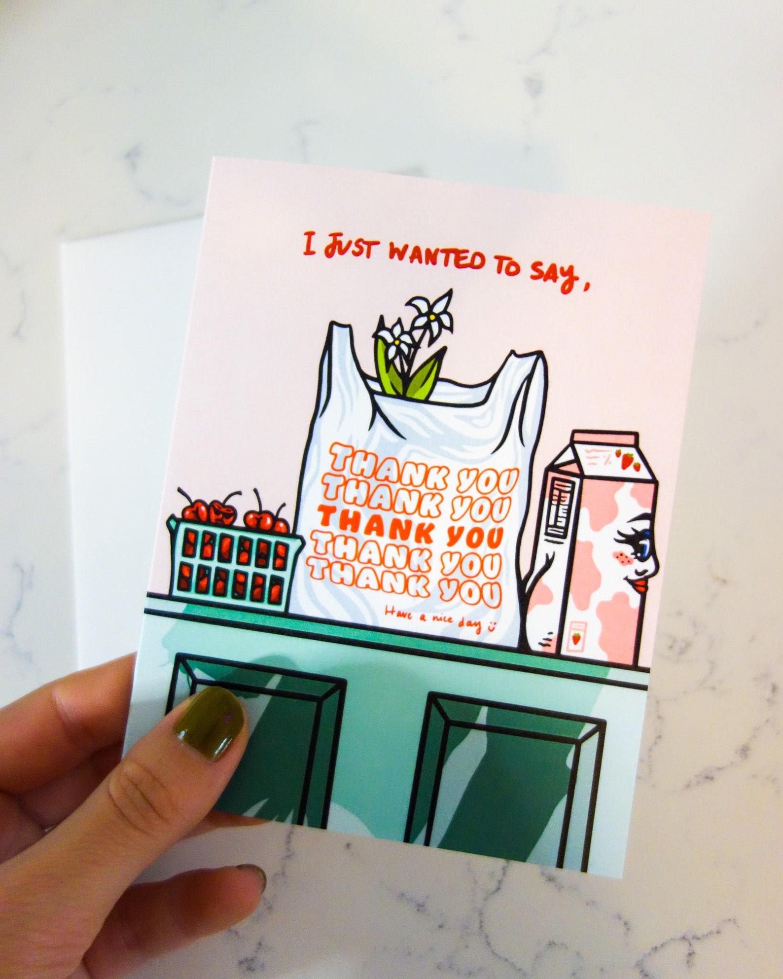 Just Wanted to Say Thank You Card, Funny Just Because Thanks, Card for ...