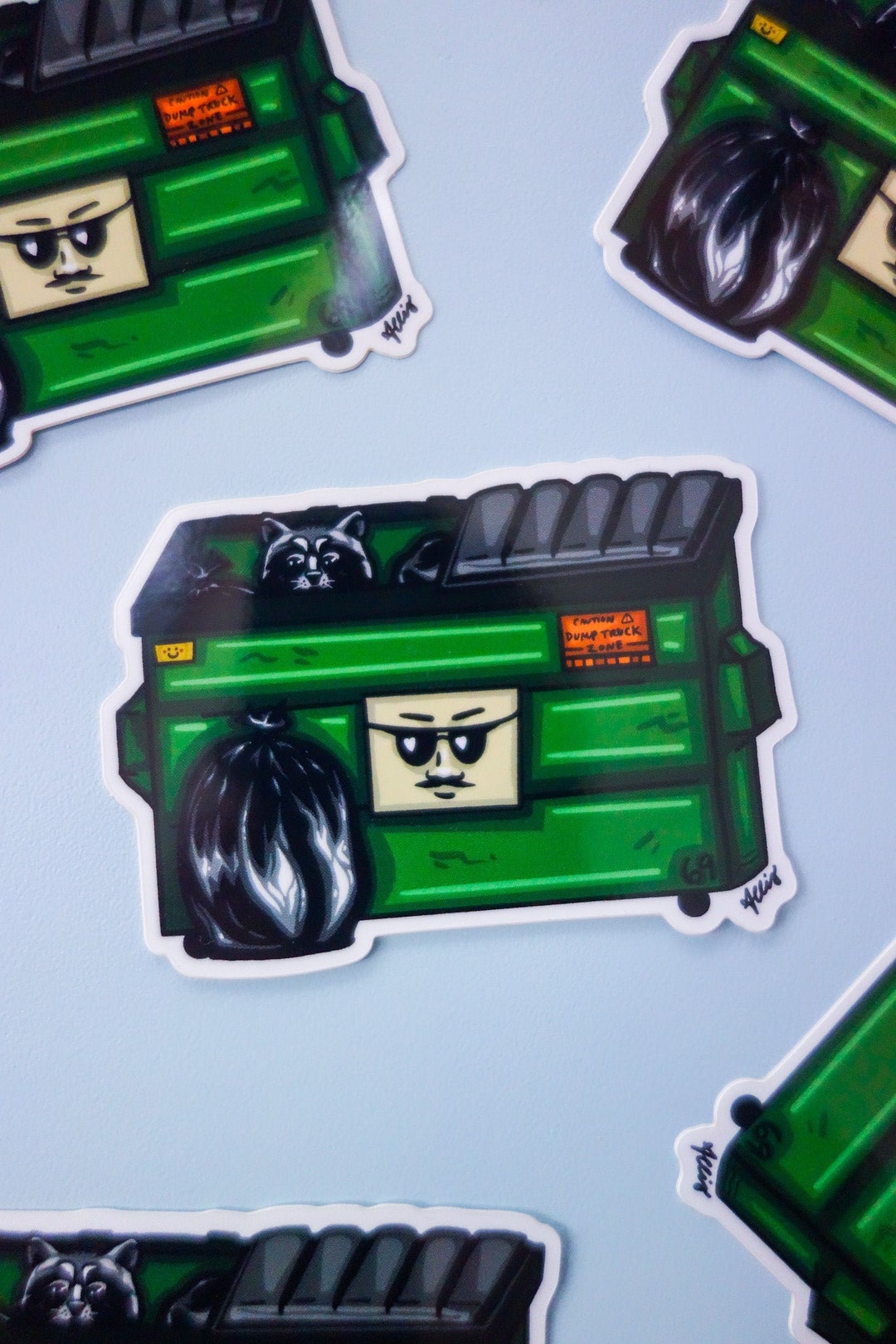 Dumpster Party Vinyl Sticker, Cheeky Decal, Funny Graphic Cartoon ...