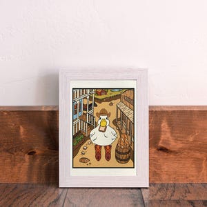 Cowboy Duck Sheriff Print, Duckie, Goose, Duckling, Bakery Drawing ...