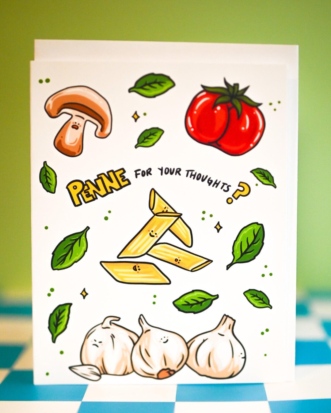Penne for Your Thoughts Greeting Card, Card for Friends, Just Because ...