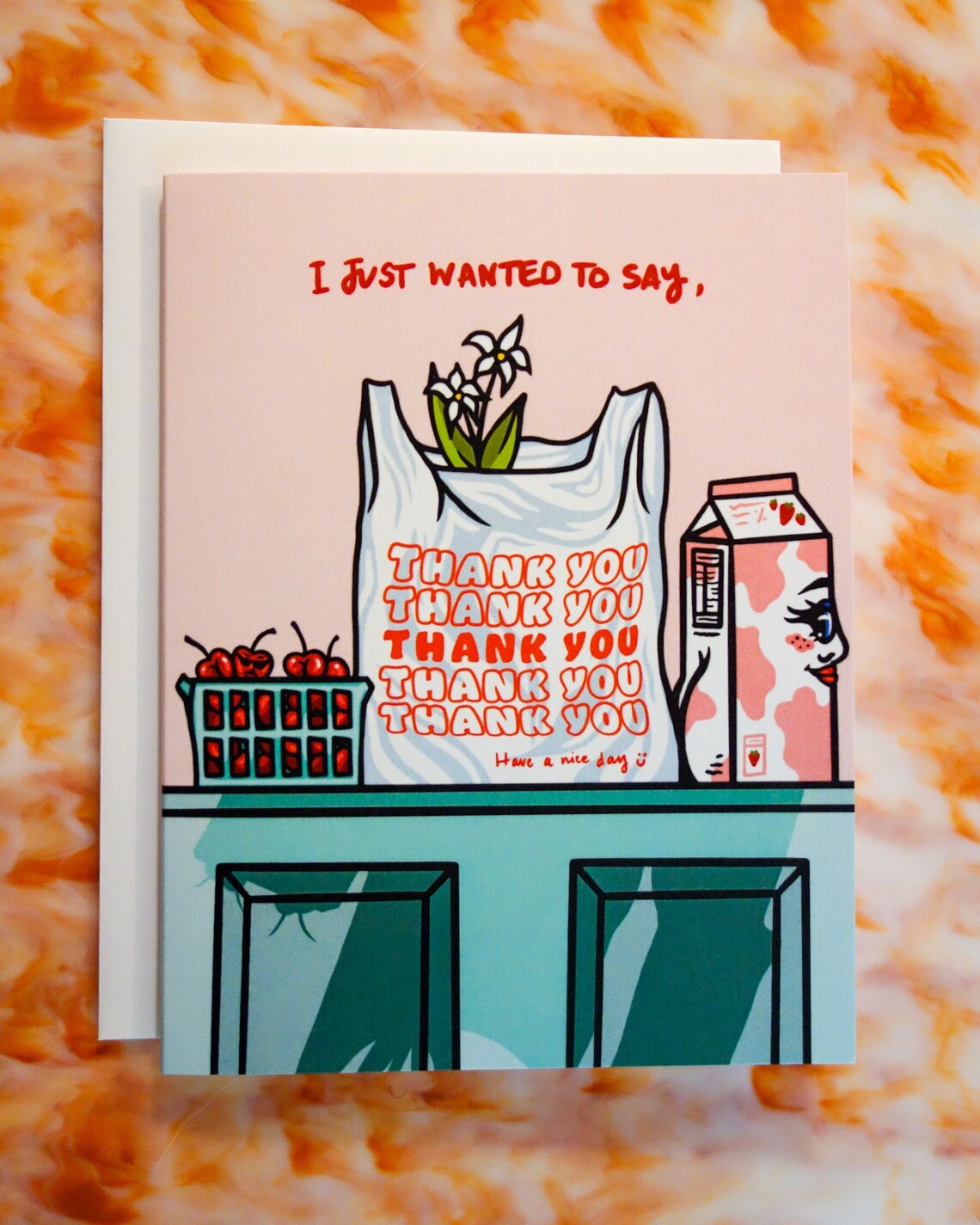 Just Wanted to Say Thank You Card, Funny Just Because Thanks, Card for ...